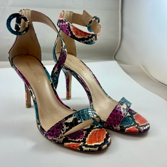 Pelle Moda | Shoes | Pelle Moda Kallie Bright Snakeskin Heels | Poshmark